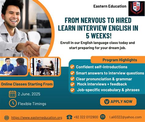 English Language Class For Interview Success Eastern Education