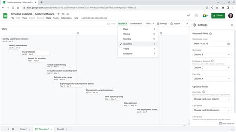 How To Create A Timeline In Google Sheets