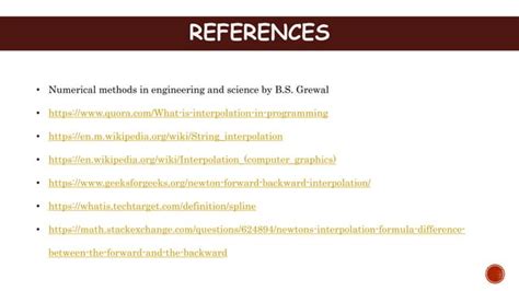 Interpolation And Its Applications Pptx