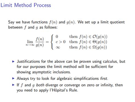 calculus asymptotic theta notation leads to a limit mathematics