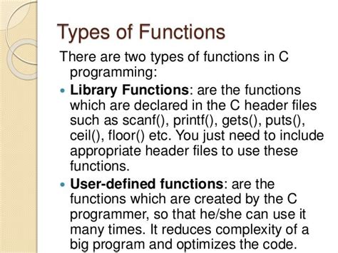 Functions In C Language