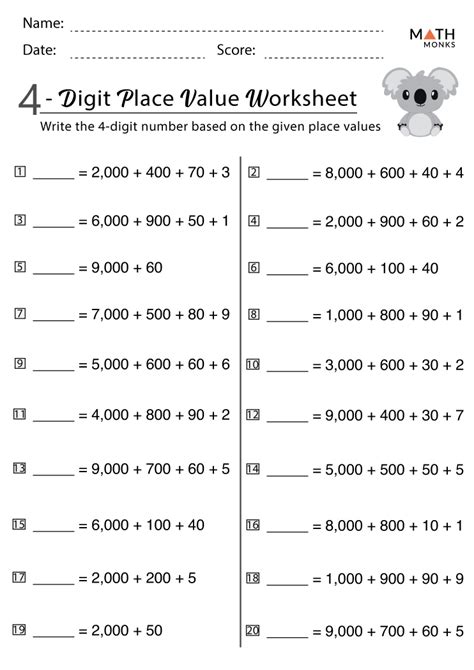 Learning Place Value Worksheet Worksheets Library