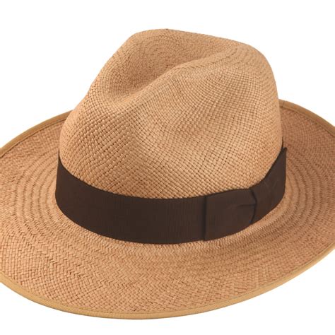 Brown Panama Fedora Hat The Equator Agnoulita Hats