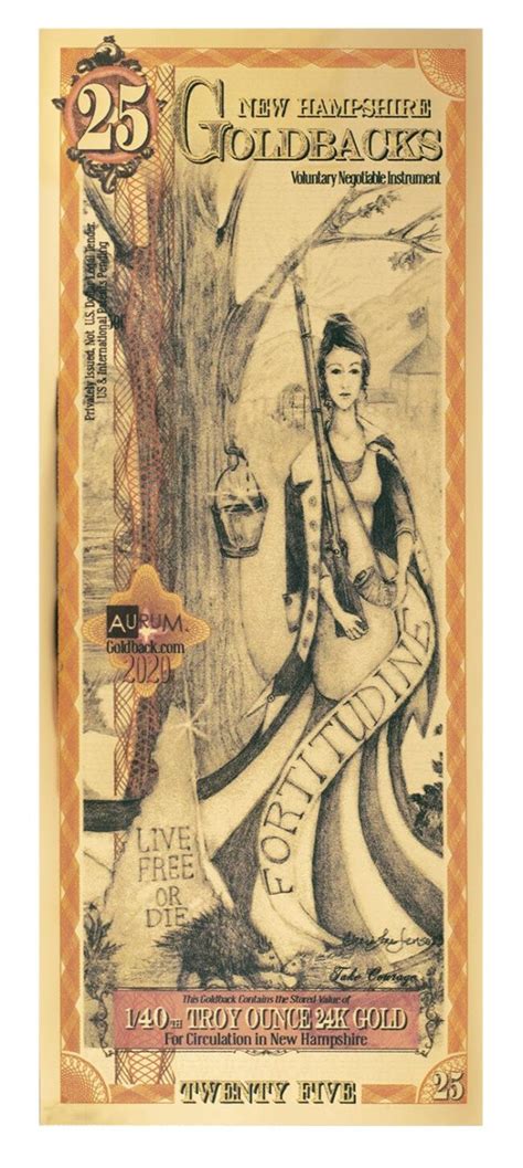 Goldback New Hampshire 25 Note Bullion Now