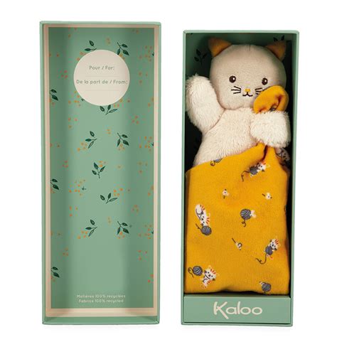Carre Doudou Cat Yellow Kaloo Store