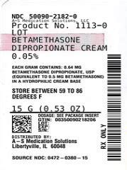 Betamethasone Dipropionate Cream Usp 0 05 Potency Expressed As