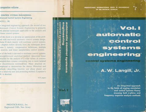 Vintage Book Vol 1 Automatic Control Systems Engineering Aw Langill