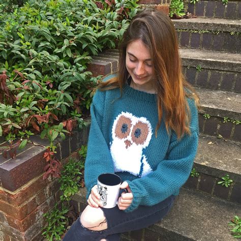 Owl Sweater Knitting Pattern In Pdf Oliver Owl Jumper For Adults Sizes 32 54in Instant