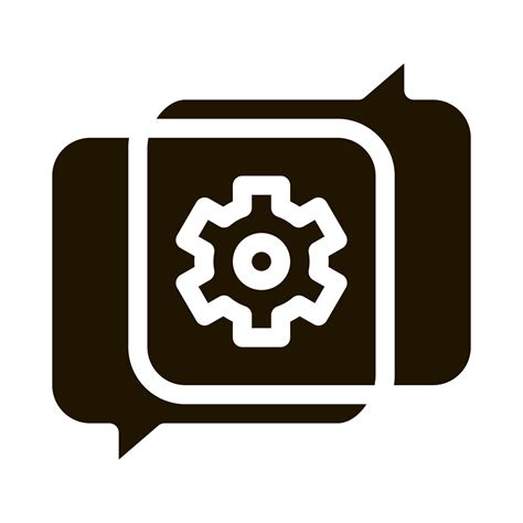 Gear In Quotation Frame Agile Element Glyph Icon 19471665 Vector Art At