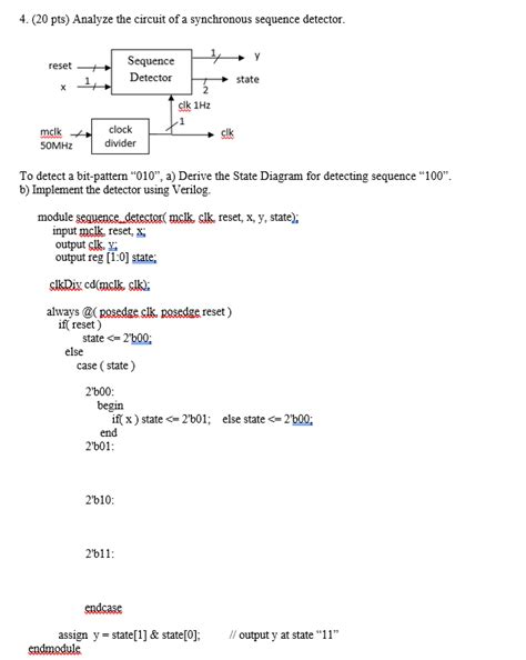 Solved Pts Analyze The Circuit Of A Synchronous Chegg