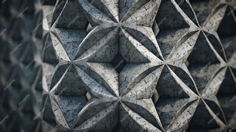 Premium Ai Image Concrete Column With Geometric Patterns Background