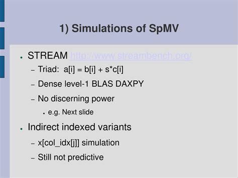 Ppt Adaptable Benchmarks For Register Blocked Sparse Matrix Vector Multiplication Powerpoint