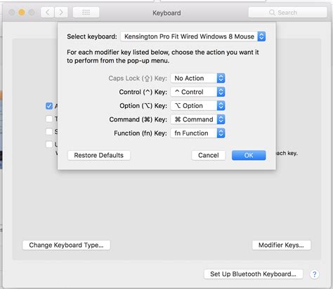 When Managing The Keyboard Settings On A Mac The Default Keyboard Is