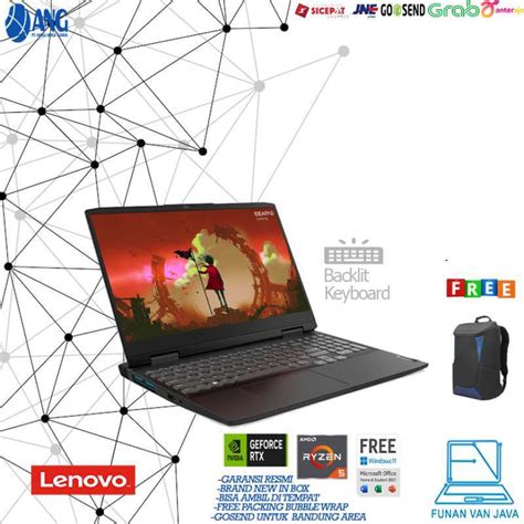 Jual Lenovo Ideapad Gaming Arh Sb Jhid Amd Ryzen Hs Gb Gb Ssd Rtx Gb