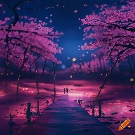 Cherry Blossom Night Wallpaper Anime