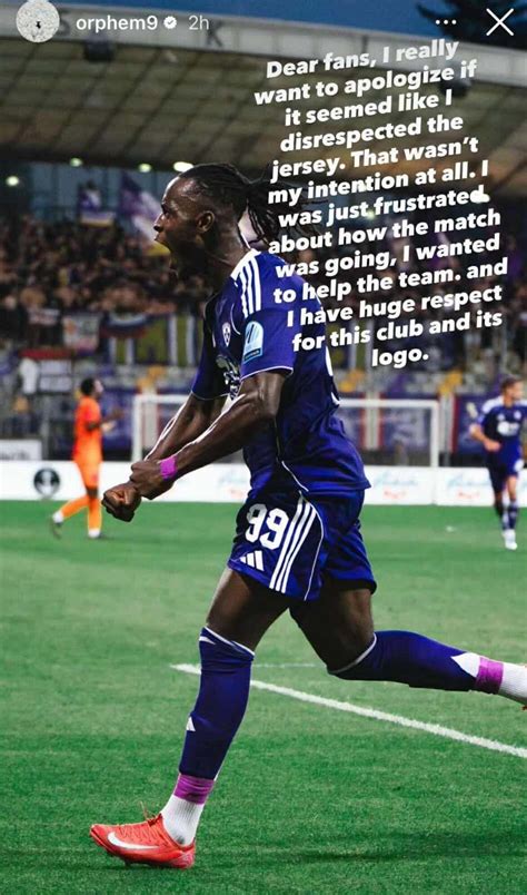 Orphe Mbina Je Nespoštljivo Vrgel Dres Maribora Danes Mu Je Za To žal