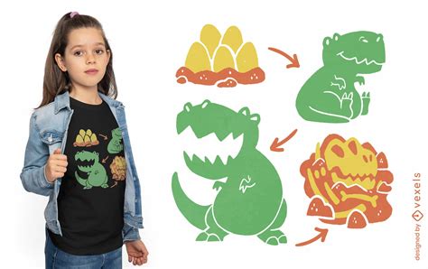 Dinosaur Animal Evolution T Shirt Design Vector Download