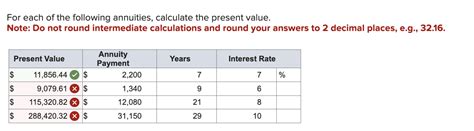 For Each Of The Following Annuities Calculate The