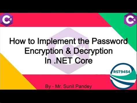 ASP NET Core Encryption And Decryption Password How To Password Encrypt Decrypt