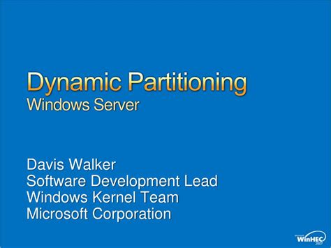 PPT Dynamic Partitioning Windows Server PowerPoint Presentation Free Download ID 1042720