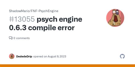 Psych Engine 063 Compile Error · Issue 13055 · Shadowmariofnf