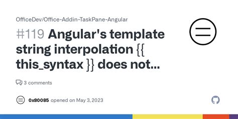 Angulars Template String Interpolation Thissyntax Does Not Work