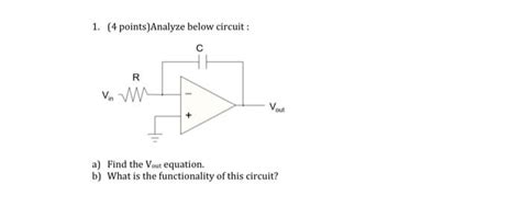 Solved Points Analyze Below Circuit A Find The Chegg