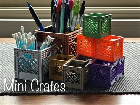 Mini Crate Mini Organizer Milk Crate Fun Crate Custom Crates Etsy In Custom Crates