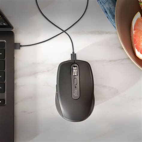 Logitech MX Anywhere S Wireless Bluetooth Fast Scrolling Mouse With Programmable Buttons Pale