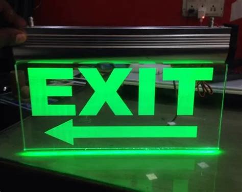 50 60 Hz Acrylic Exit Sign Board At Rs 2750 In New Delhi ID 4454613862