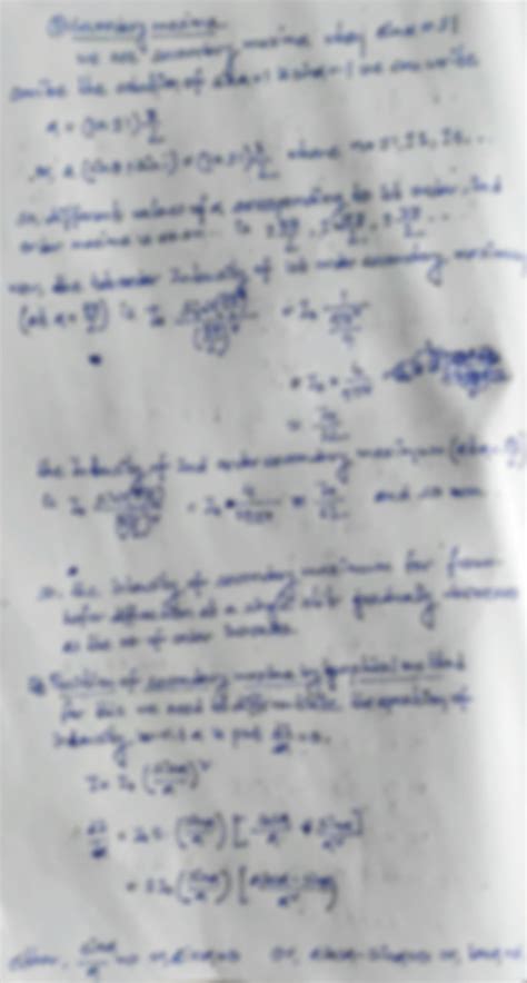 SOLUTION Fraunhofer Diffraction At A Single Slit Studypool