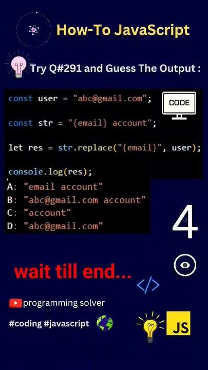 How To Code Javascript Q291 Try Solve And Guess The Output Shorts