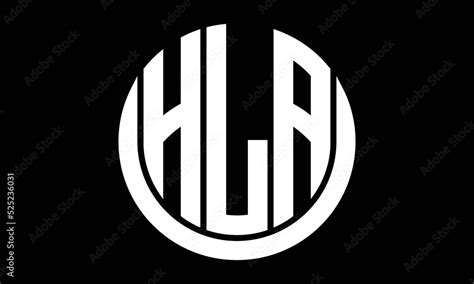 HLA Shield In Circle Logo Design Vector Template Letter Mark Wordmark
