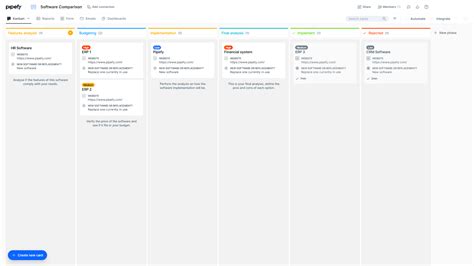 Software Comparison Template Free Pipefy