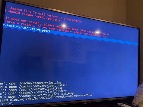 fire tv not stick or cube keeps restarting and eventually showing