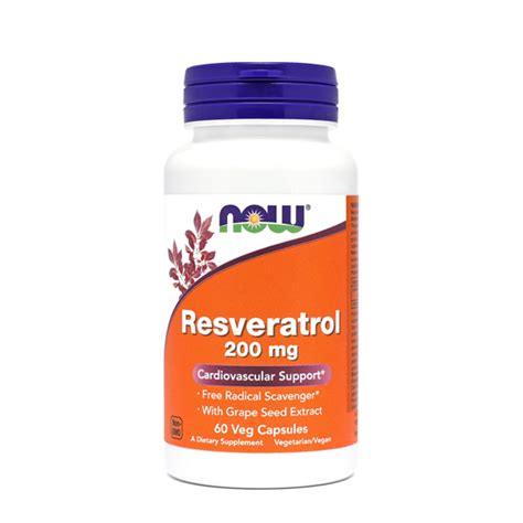 Now Naravni Resveratrol 200 Mg 60 Kapsul Spletna Lekarna Plavž