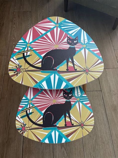 Atomic Cat Collection Retro Mid Century Modern Cat Décor And Ts