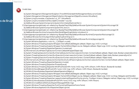 Invalid Class Error While Starting Seb Issue Safeexambrowser Seb Win Refactoring Github