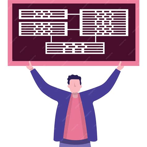 Premium Vector Man Showing Board Vector Project Management Icon