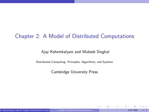 Ppt Chapter 2 A Model Of Distributed Computations Ajay
