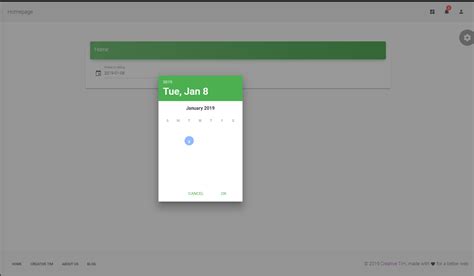 Vuetify Datepicker Blank Fields Issue Creativetimofficial Vuetify Material Dashboard