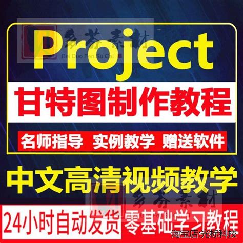 甘特图制作视频教程入门精通施工作进度计划表日程表project软件 虎窝淘