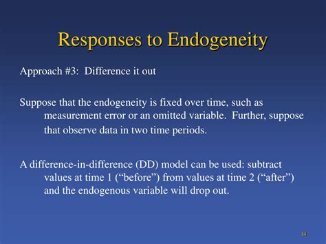 Ppt Econometrics Course Endogeneity And Simultaneity Powerpoint
