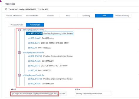 how to use repeating process fields in an email agilepoint