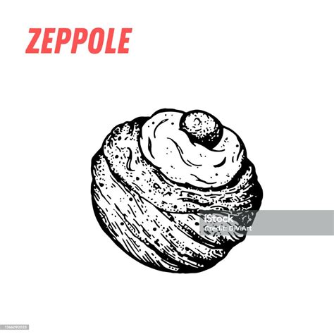 제폴 스케치 이탈리아 디저트 벡터 일러스트레이션 이탈리아 달콤한 손으로 그린 스케치 빈티지 디자인 템플릿 풀리아에 대한 스톡 벡터 아트 및 기타 이미지 Istock