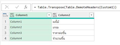 การใช้ Power Query M Code จัดการข้อมูลที่อยู่ในตำแหน่งไม่แน่นอน Thep Excel