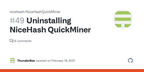 uninstalling nicehash quickminer · issue 49 · nicehash