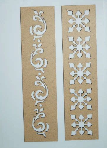Rectangle Brown Border Rangoli Stencil Sizedimension 8 X 2 Inches At ₹ 10piece In Thane
