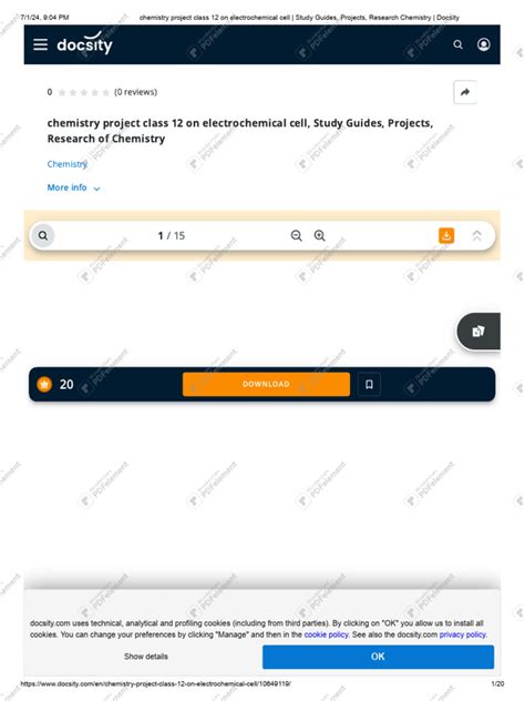 Chemistry Project Class 12 On Electrochemical Cell Study Guides