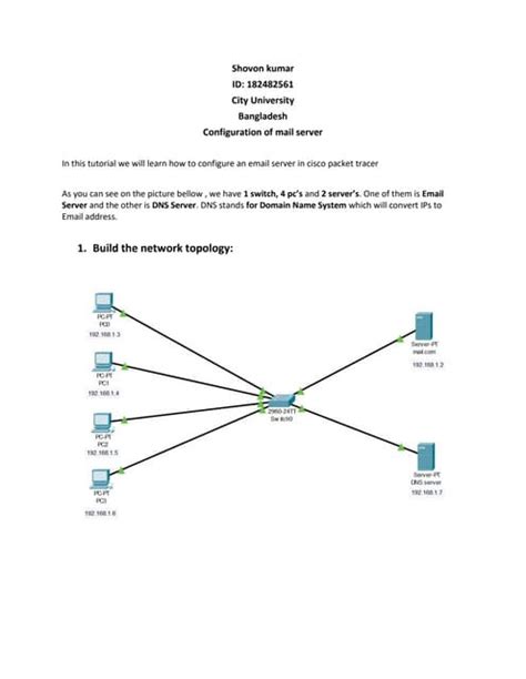 Mail Server On Cisco Packet Tracer Pdf